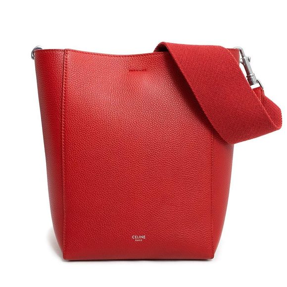 Celine | Bags | Celine Sangle Bucket Small Shoulder Grain Calf Leather ...